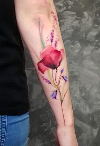 25 Colorful Floral Tattoo Designs That Are Blooming in Popularity ...