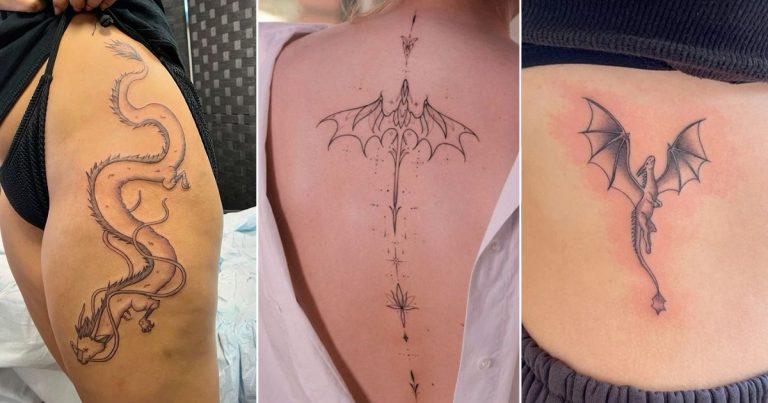 26 Ways to Wear a Fine Line Dragon Tattoo Design - TattoosOfAsia