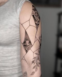 18 Broken Glass Tattoo with a Bold Edge - TattoosOfAsia