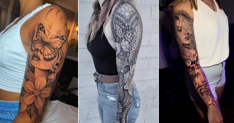 22 Bold and Beautiful Girl Sleeve Tattoo Designs to Inspire You ...
