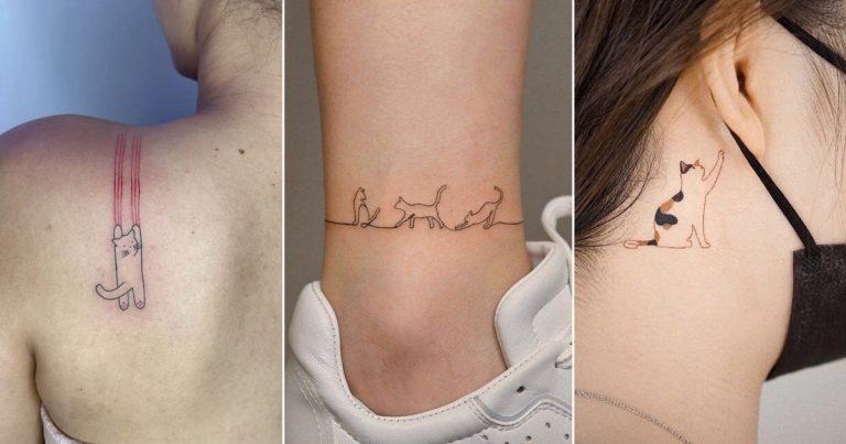 18 Small Cat Tattoos Full of Grace and Mystery - TattoosOfAsia