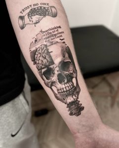 22 Bold and Dark Tattoo Skull Fashion for Fearless Souls - TattoosOfAsia